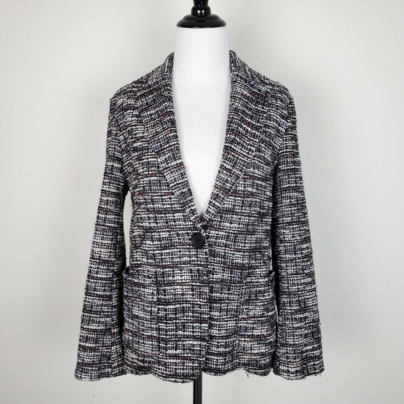 Max Studio | Jackets & Coats | Max Studio Blazer Jacket Tweed Black ...